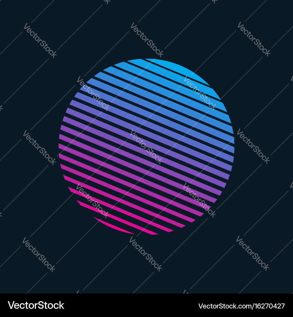 80s retro style striped shape Royalty Free Vector Image