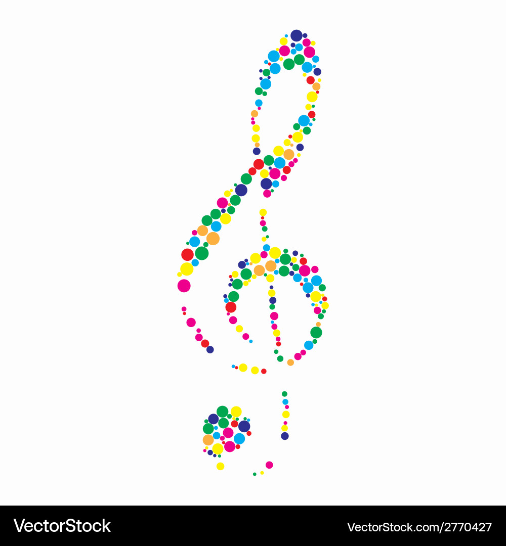 A colorful clef Royalty Free Vector Image - VectorStock