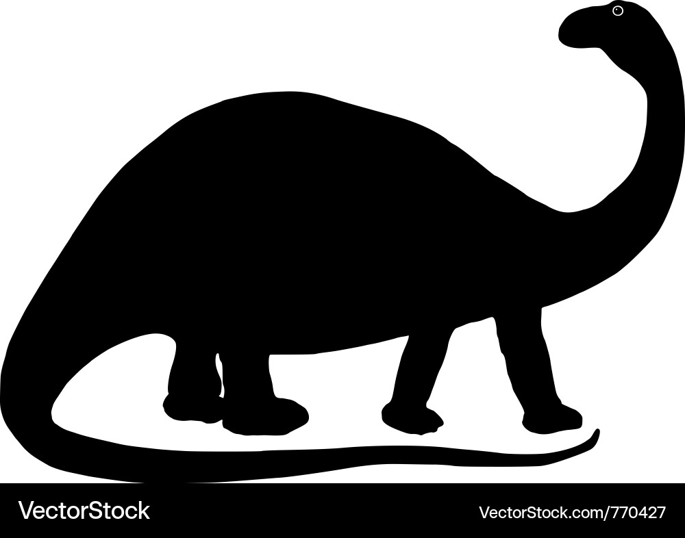 Brontosaurus Silhouette Royalty Free Vector Image