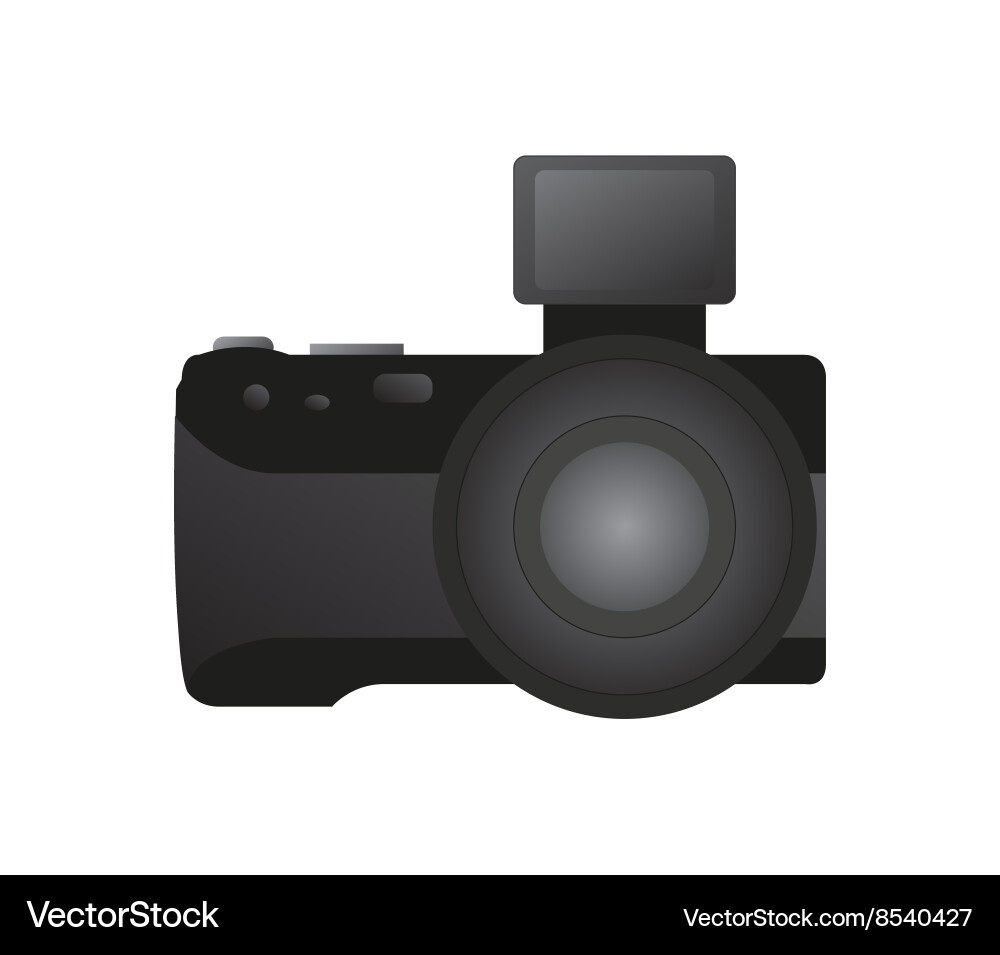 Camera on white background Royalty Free Vector Image