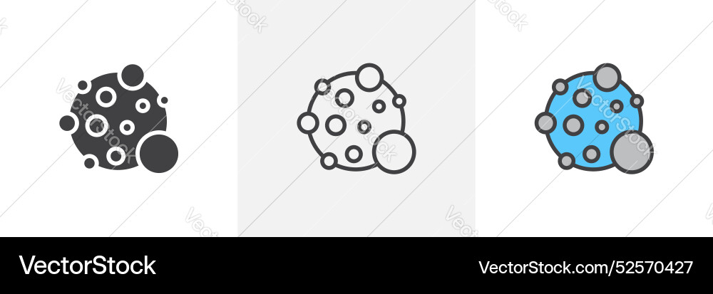 Cancer icon set on white background Royalty Free Vector