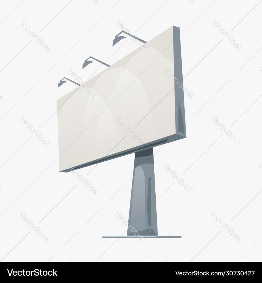 Cartoon billboard isolated on white Royalty Free Vector