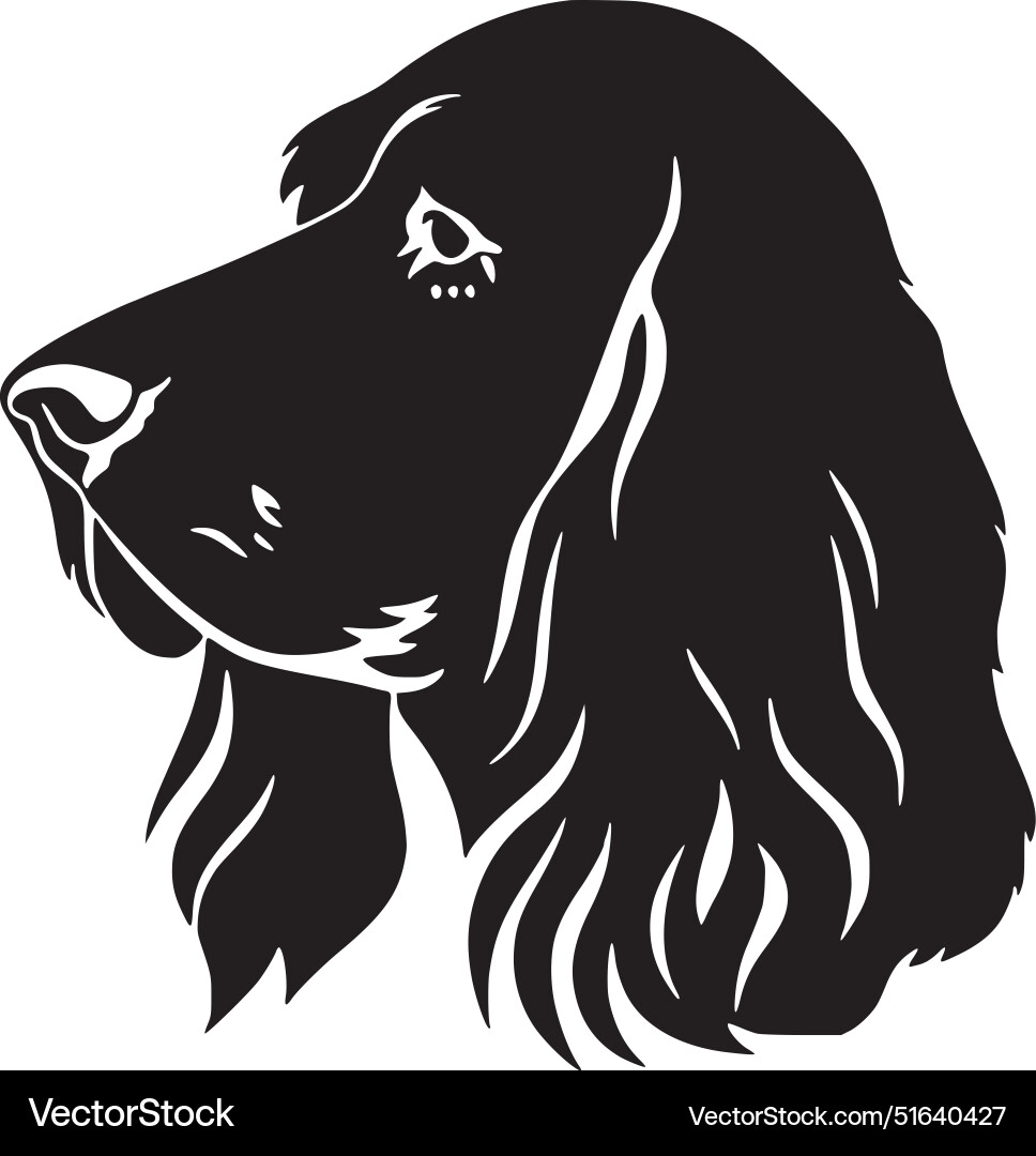 Cocker spaniel - minimalist and simple silhouette Vector Image