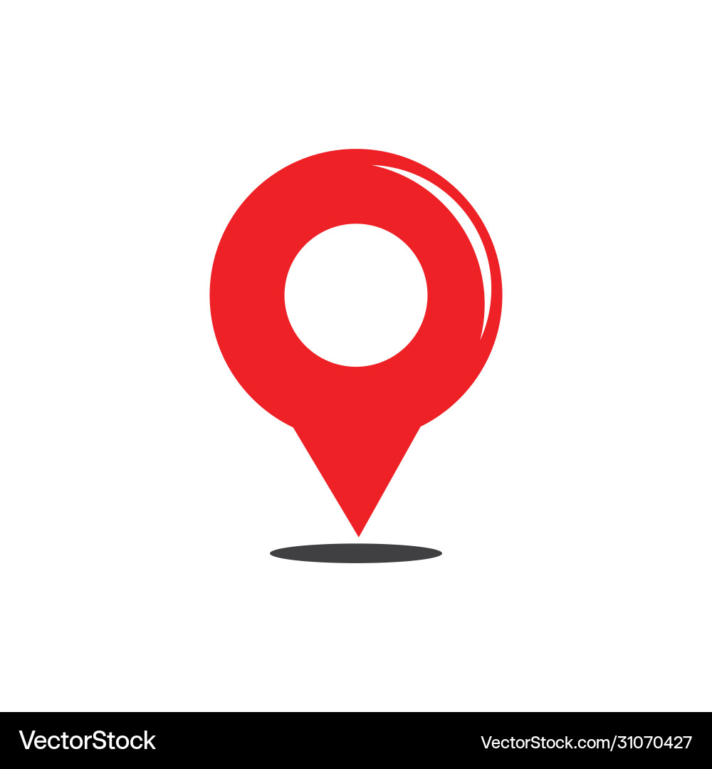 Cute balloon pin location logo Royalty Free Vector Image