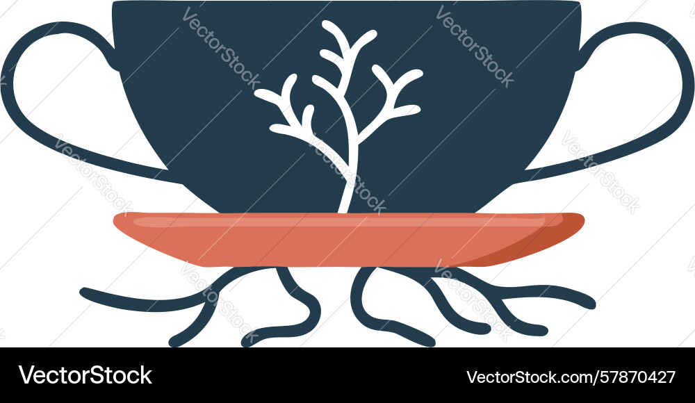 Deeply rooted organic coffee cup symbol design – Royalty-Free Vector ...