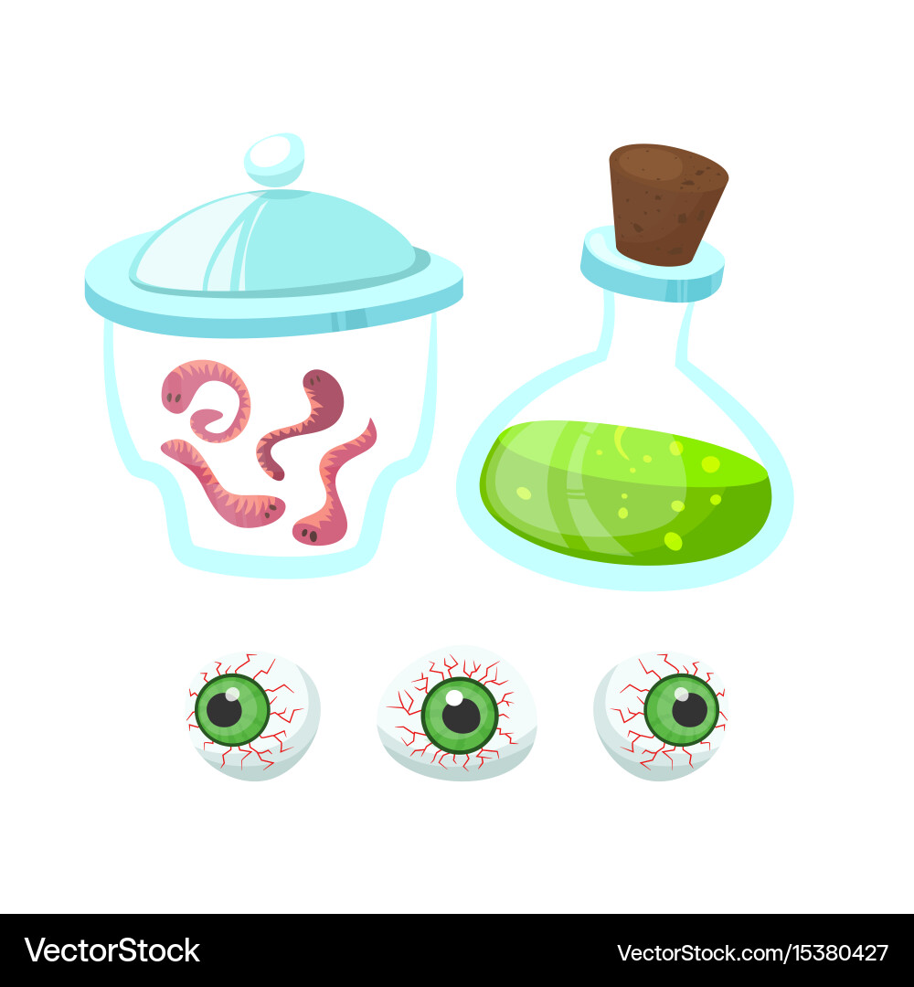 Halloween Spooky Water Bottles Royalty Free Vector Image