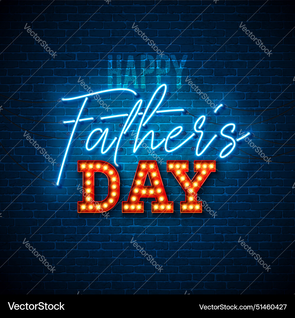 Happy Fathers Day Greeting Card Design Royalty Free Vector