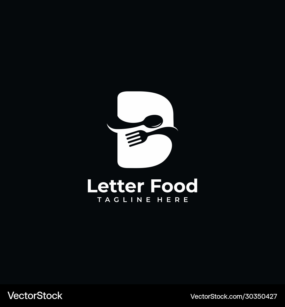 Letter d food logo icon Royalty Free Vector Image