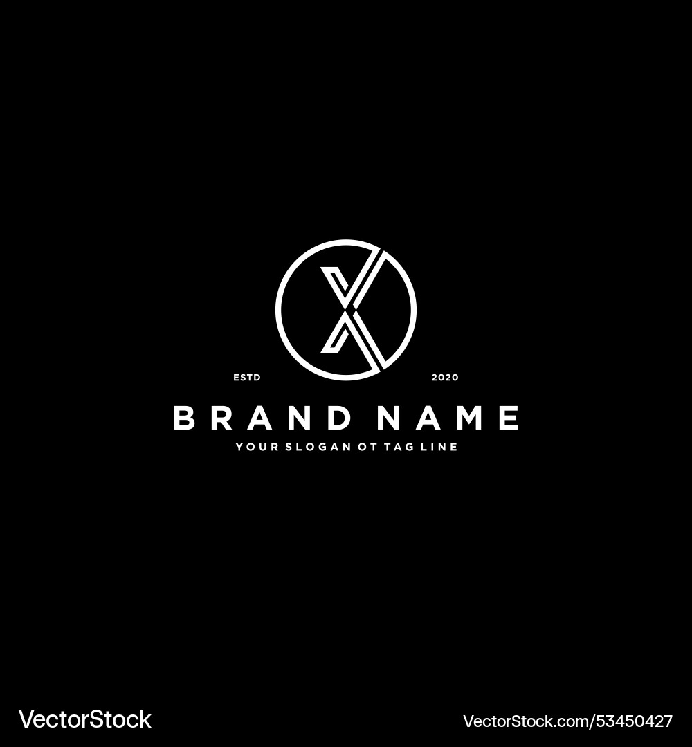 Letter x logo design creative Royalty Free Vector Image