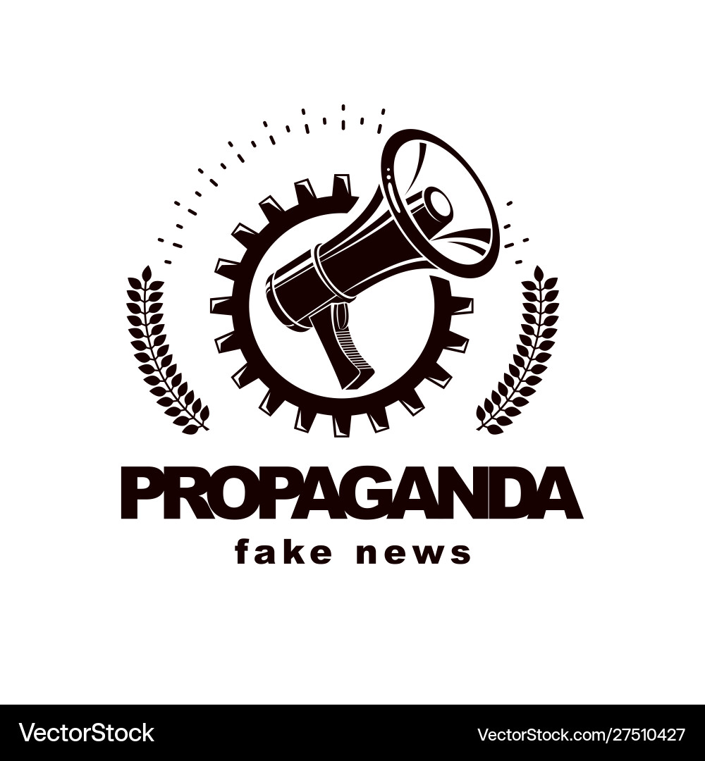 Loudspeaker logo isolated on white and surrounded Vector Image