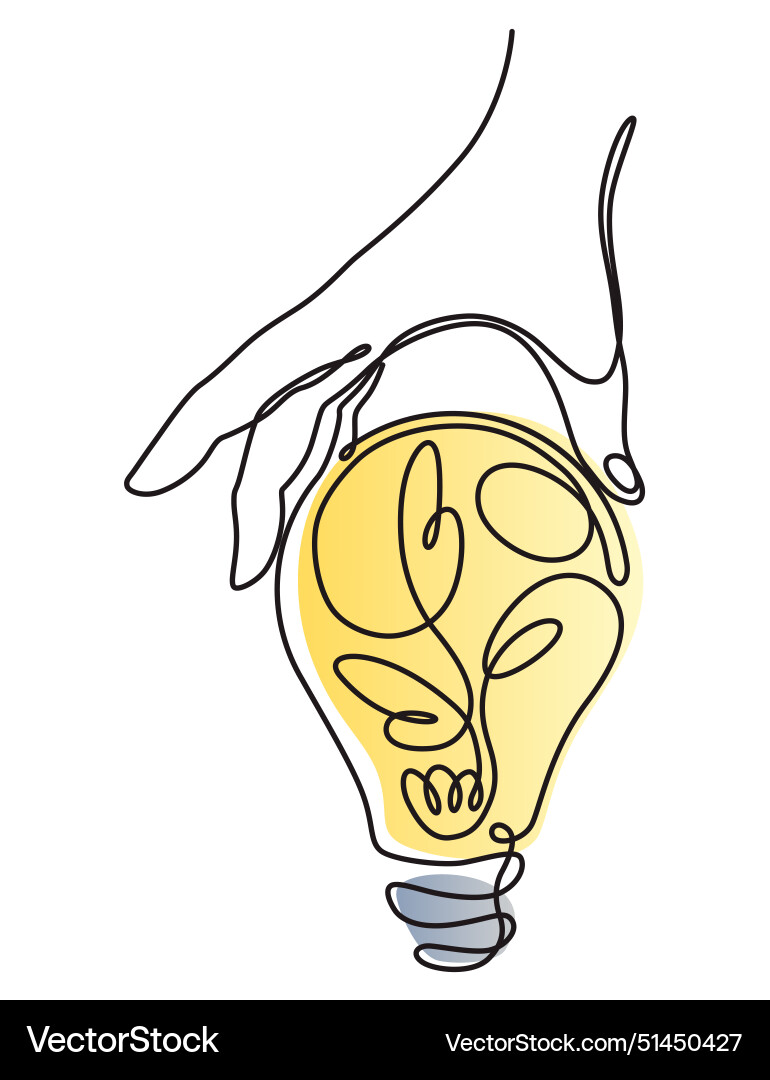 One line eco world single drawing Royalty Free Vector Image