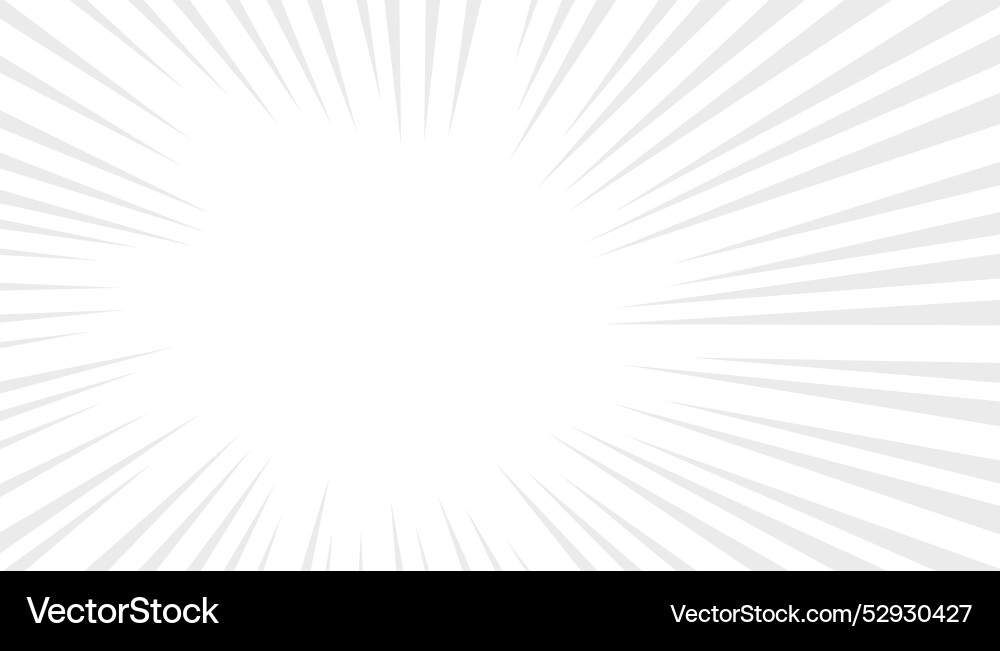 Pop art comic zooming lines expression white Vector Image