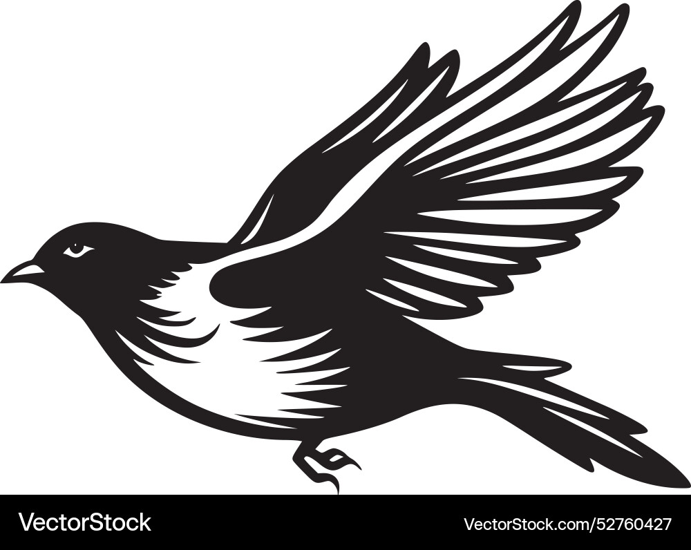 Sparrow - minimalist and simple silhouette Vector Image