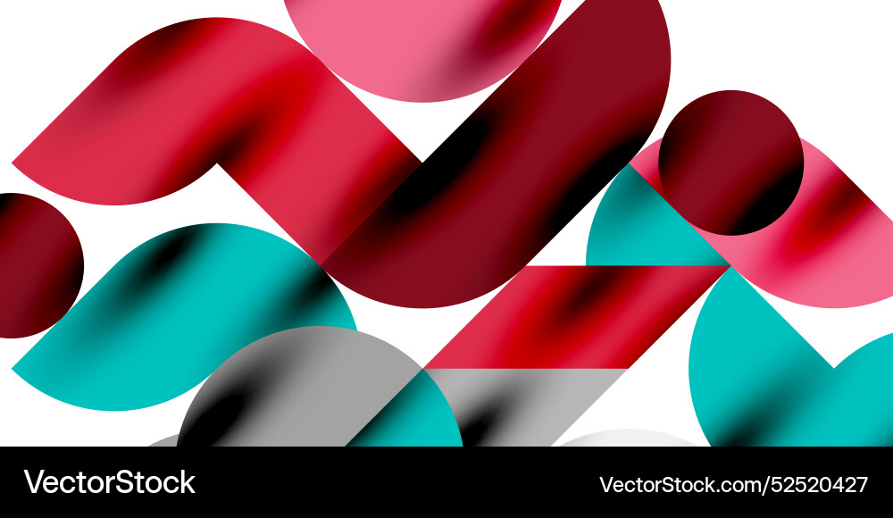 Tech minimal circular shapes geometric art Vector Image