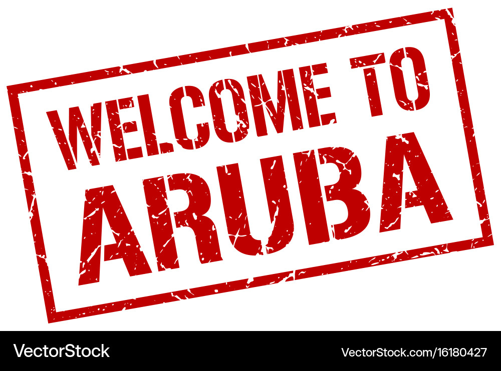 Welcome to aruba stamp Royalty Free Vector Image