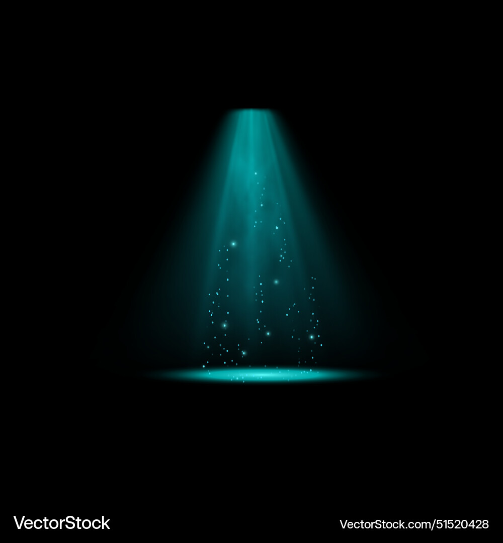 Blue vertical beam light effect smoke Royalty Free Vector