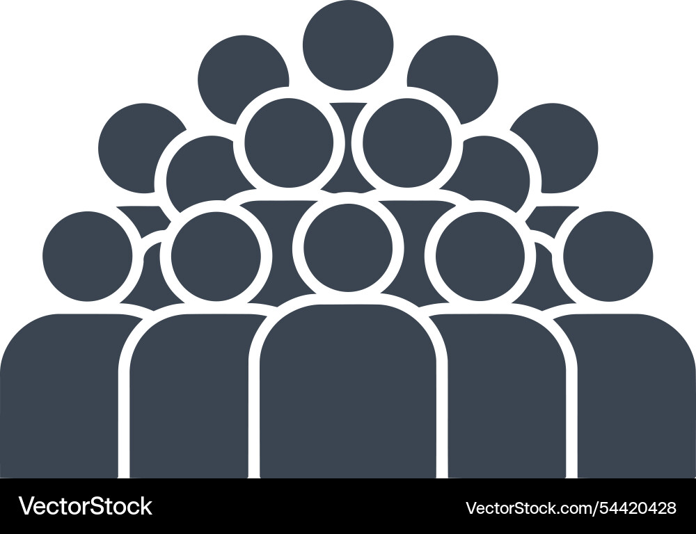 Community crowd icon Royalty Free Vector Image