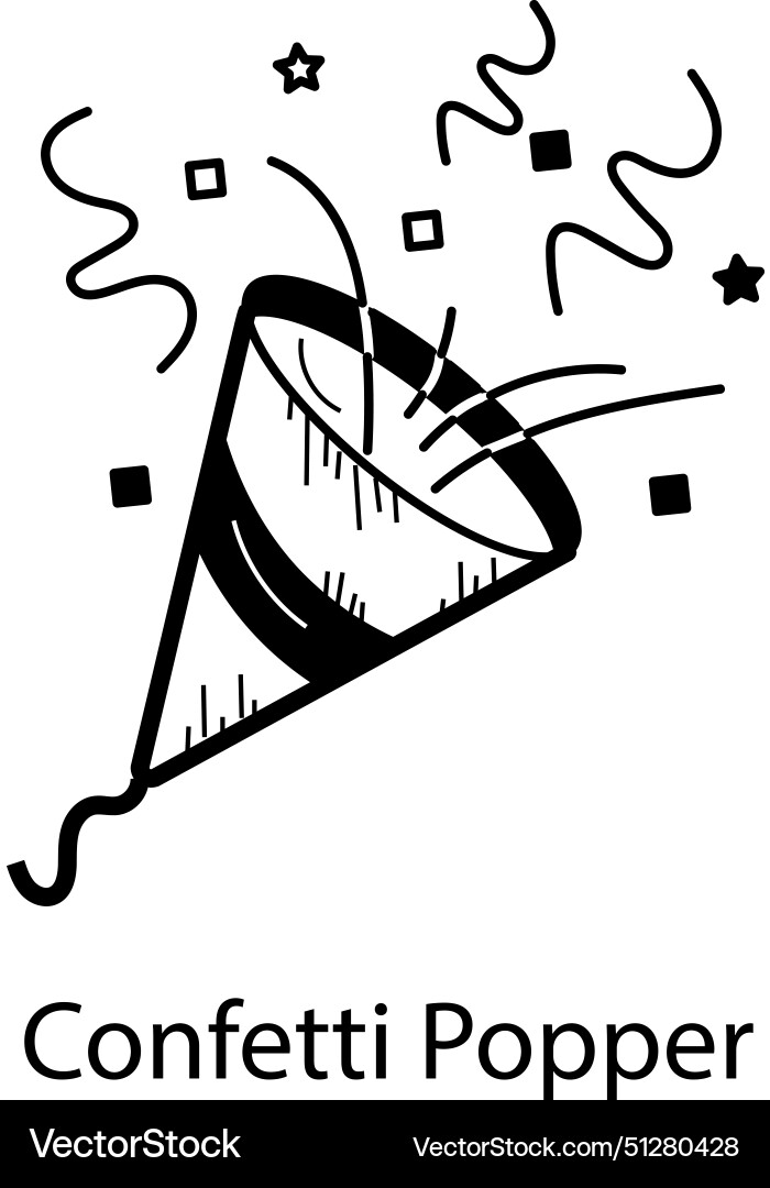 Confetti popper Royalty Free Vector Image - VectorStock