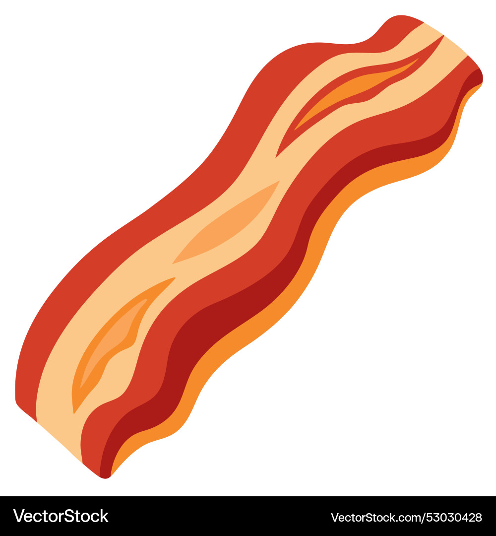 Crispy bacon transparent background clipart Vector Image
