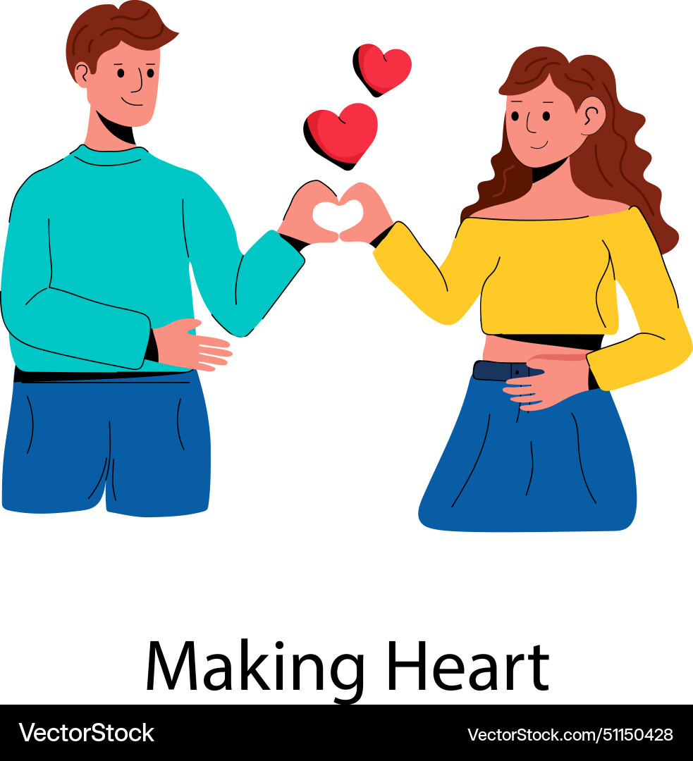 Making heart Royalty Free Vector Image - VectorStock