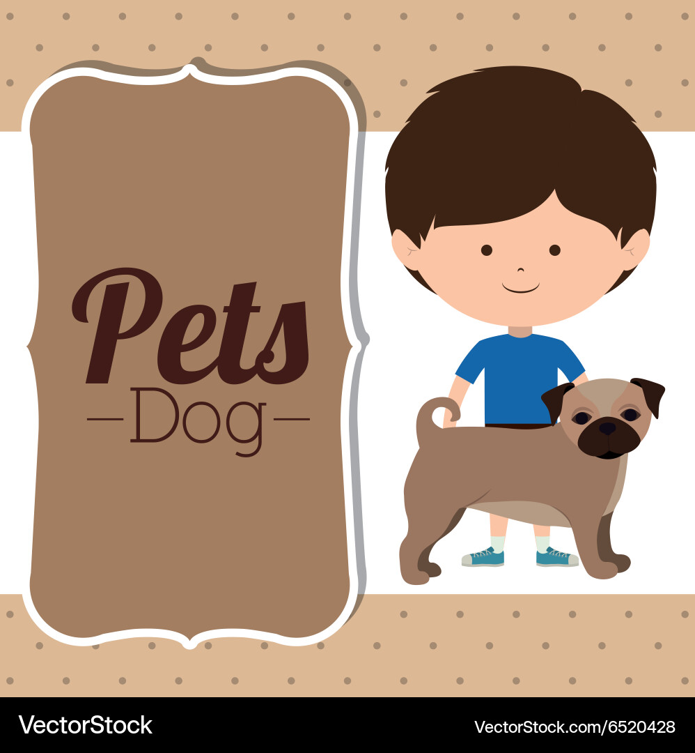 Pet dog design Royalty Free Vector Image - VectorStock