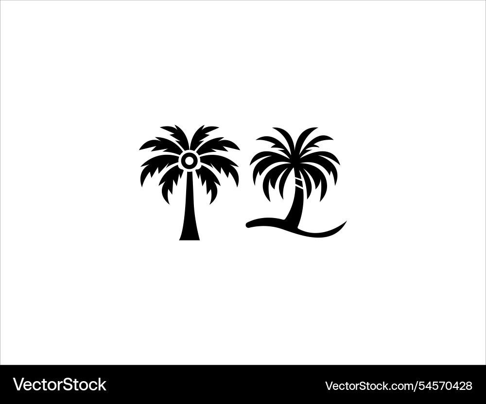 Plam tree logo design Royalty Free Vector Image