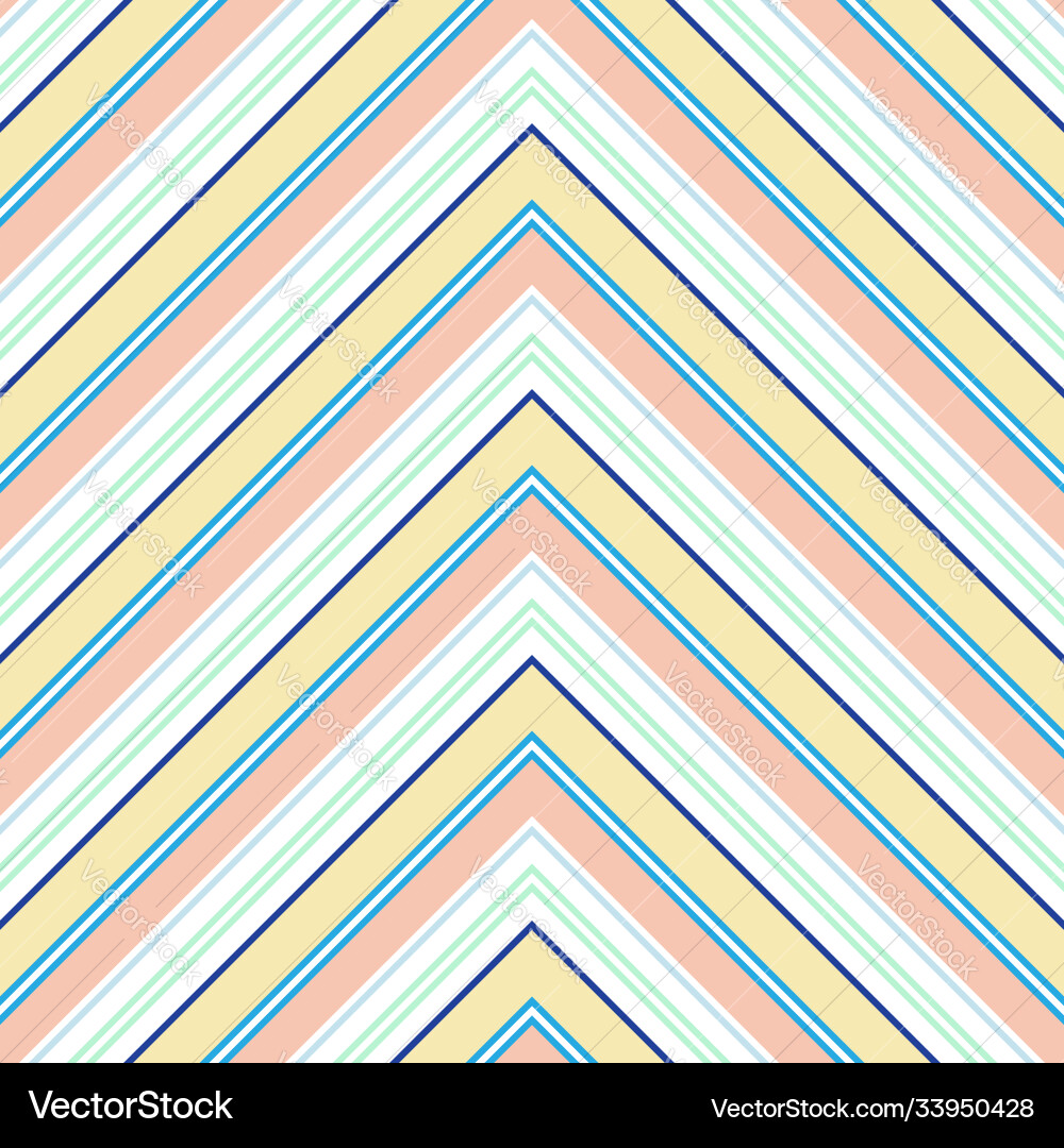 Rainbow chevron diagonal stripes seamless pattern Vector Image
