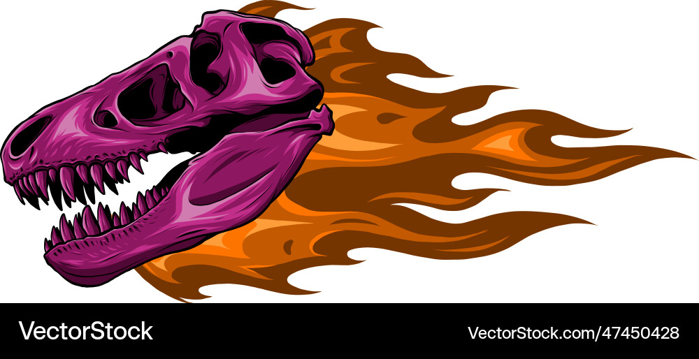 Skull dinosaur Royalty Free Vector Image - VectorStock