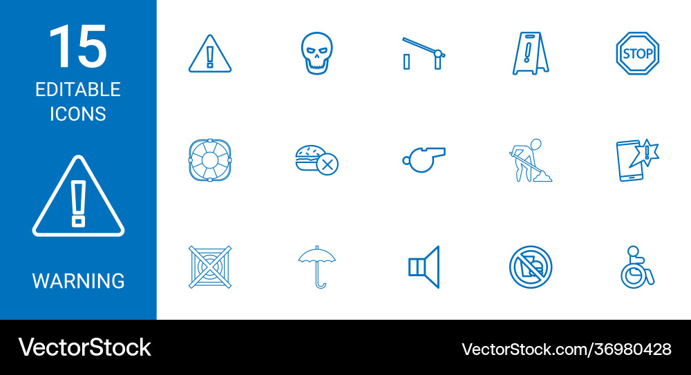 Warning icons Royalty Free Vector Image - VectorStock