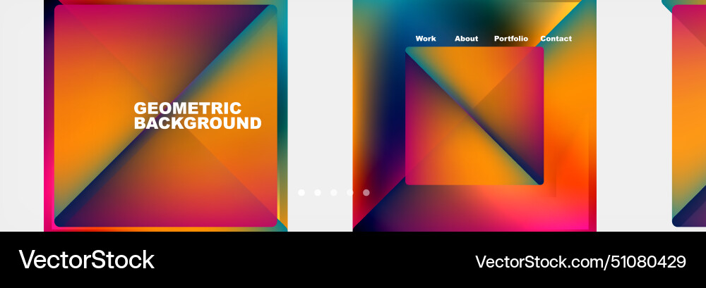 A colorful geometric background with triangles Vector Image