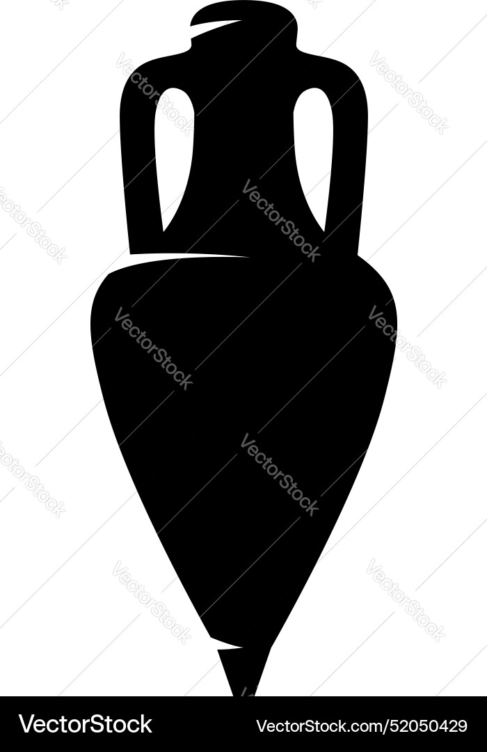 Ancient amphora icon design element for emblem Vector Image