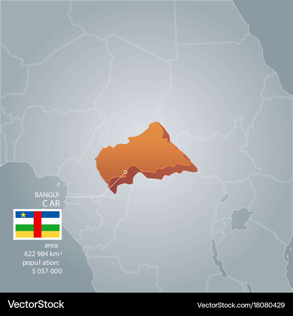 Central african republic information map Vector Image