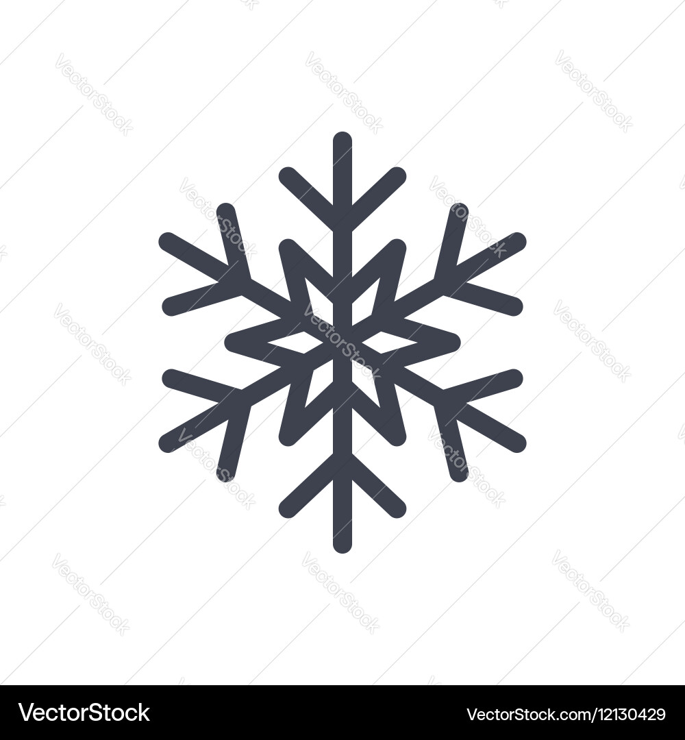 Christmas snowflake isolated Royalty Free Vector Image