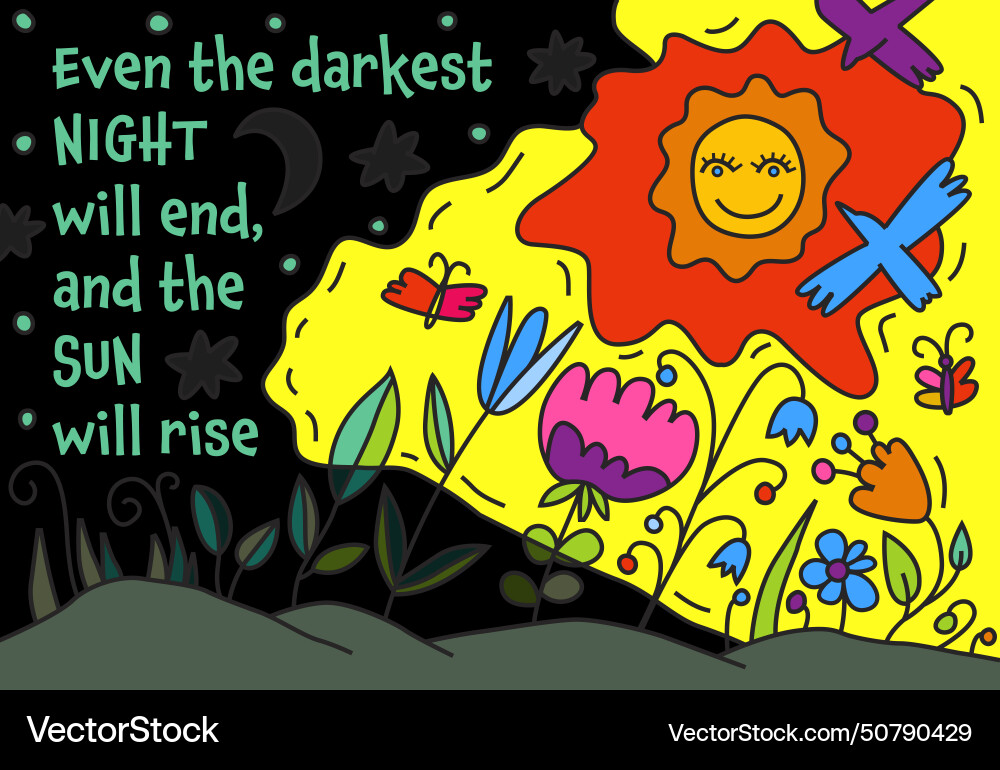 Hopecore aesthetic philosophy based on hope Vector Image