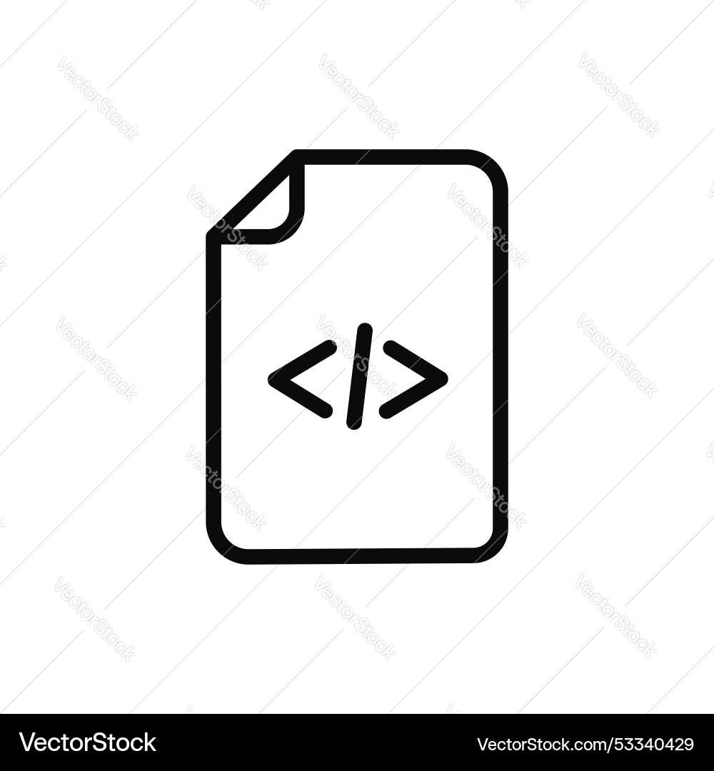 Html Script Icon Set Code Tag And Web Programming Vector Image