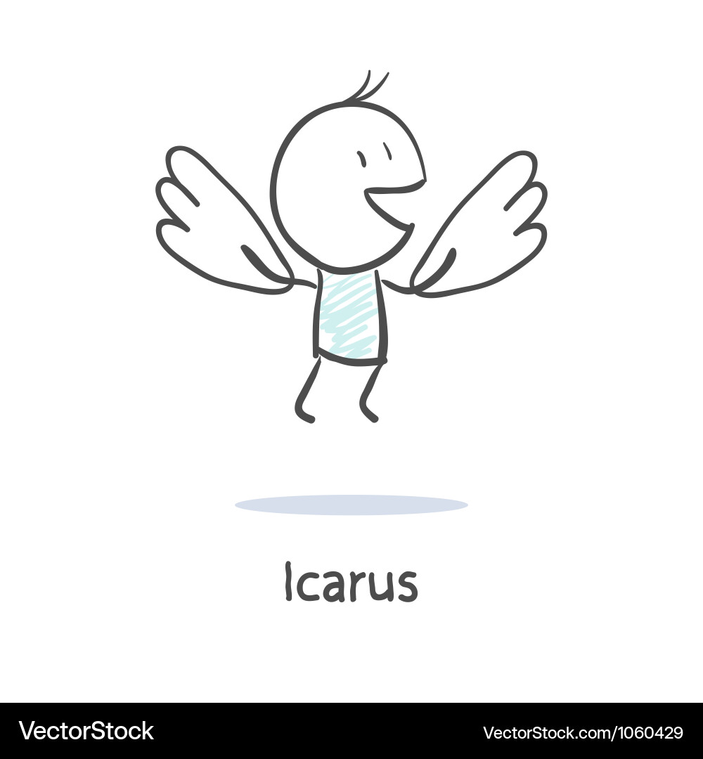 Icarus - Mythical Flight Royalty Free Vector Image