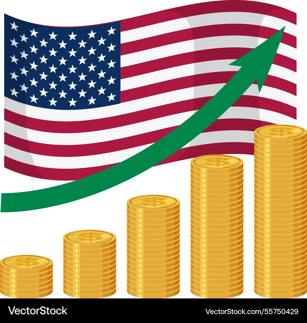 Increasing tariffs and economic growth Royalty Free Vector