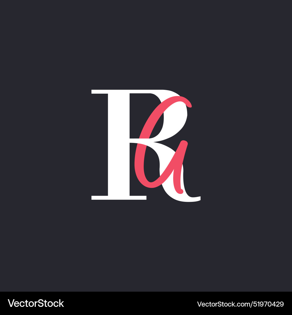 Letter rg logo perfectly blended initials – Royalty-Free Vector ...
