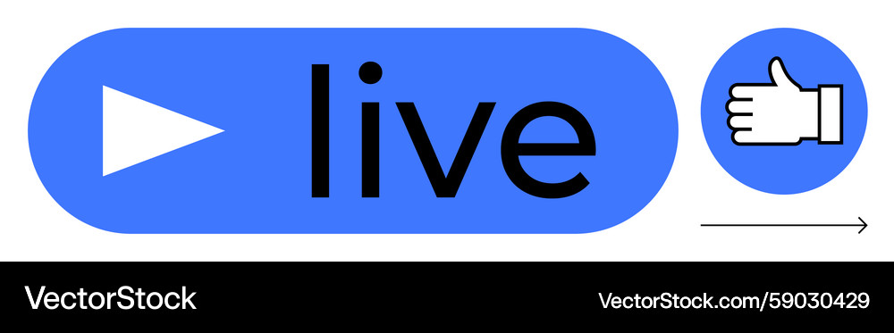Live Stream Play Button – Royalty-Free Vector | VectorStock