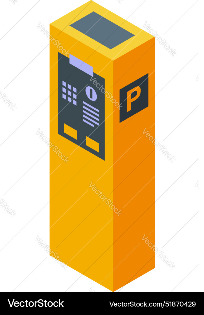 Parking payment machine displaying Royalty Free Vector Image