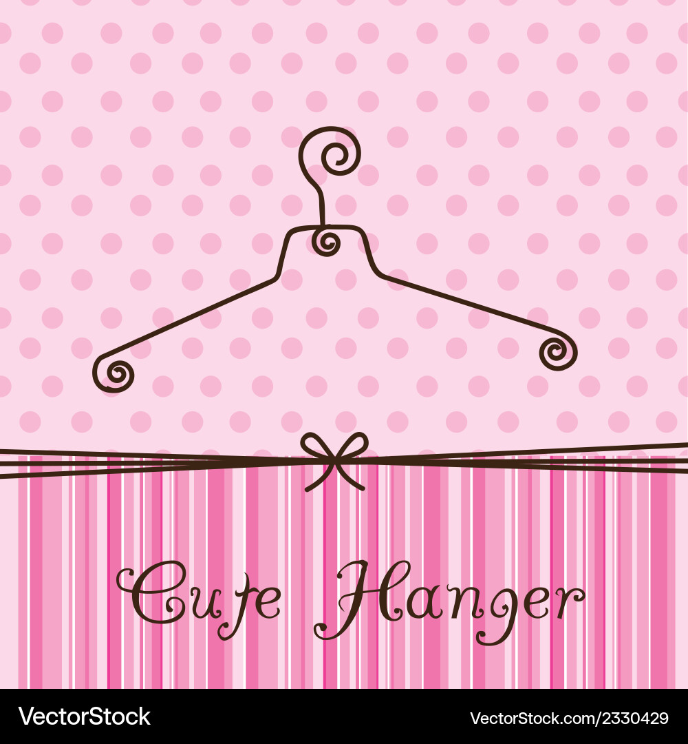 Pink Hanger with Dots Royalty Free Vector Image