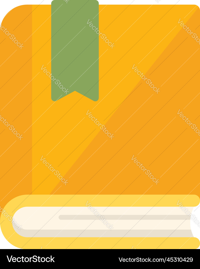 School book mark icon flat favorite Royalty Free Vector