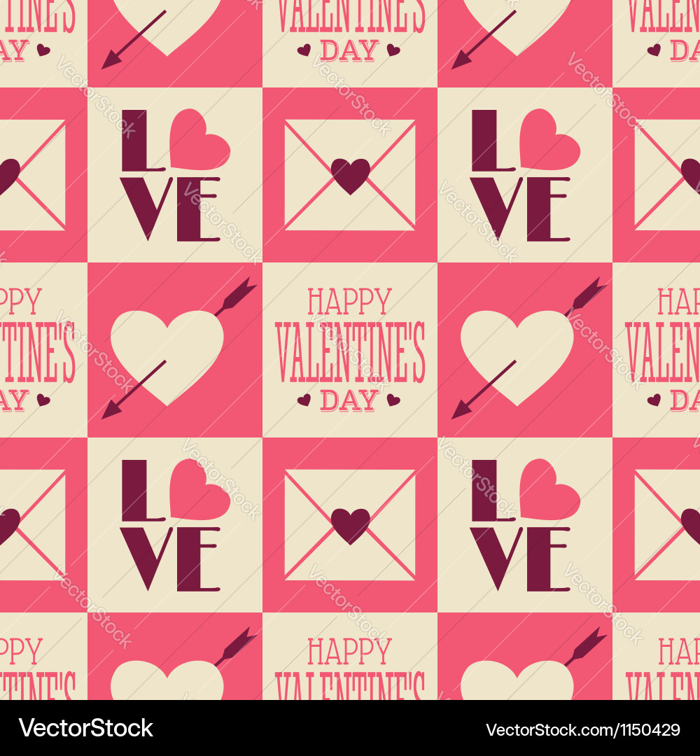Seamless valentine pattern 2 Royalty Free Vector Image
