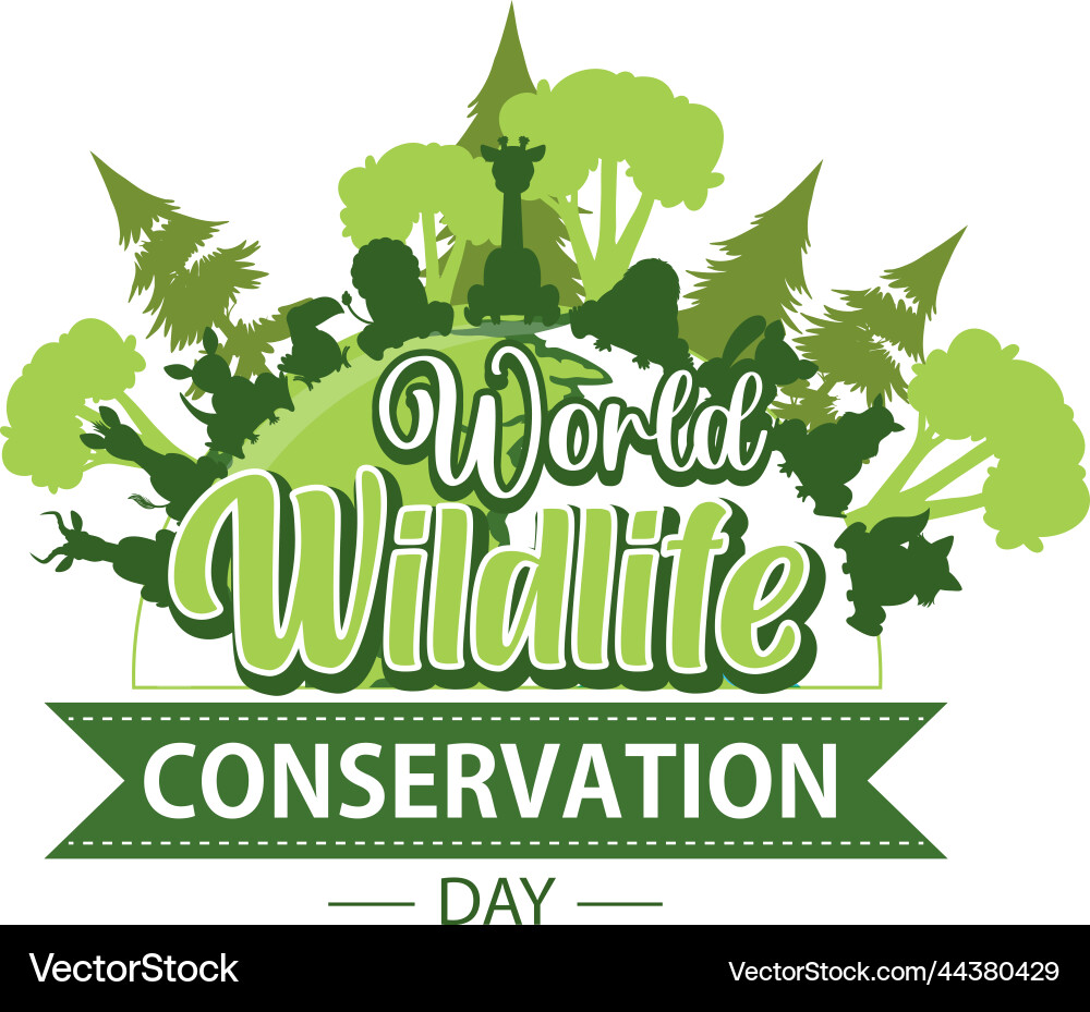 World wildlife conservation day banner design Vector Image
