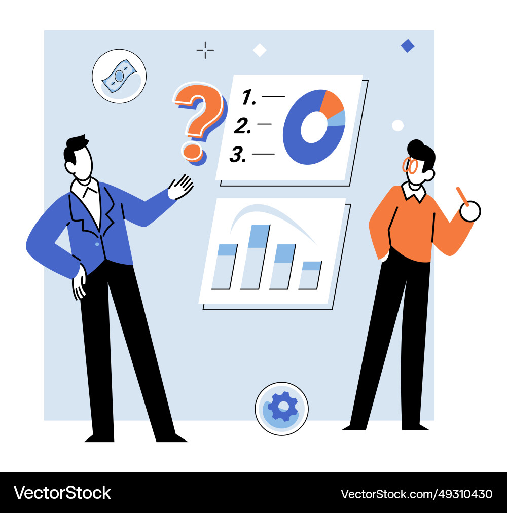Business briefing the provided Royalty Free Vector Image