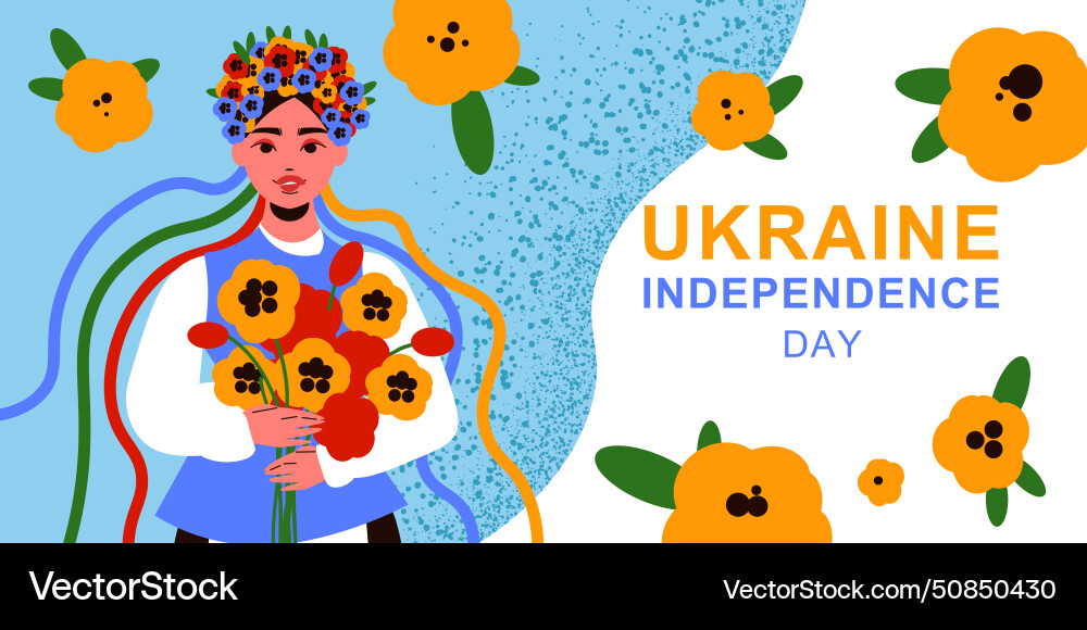 Colored ukraine composition Royalty Free Vector Image