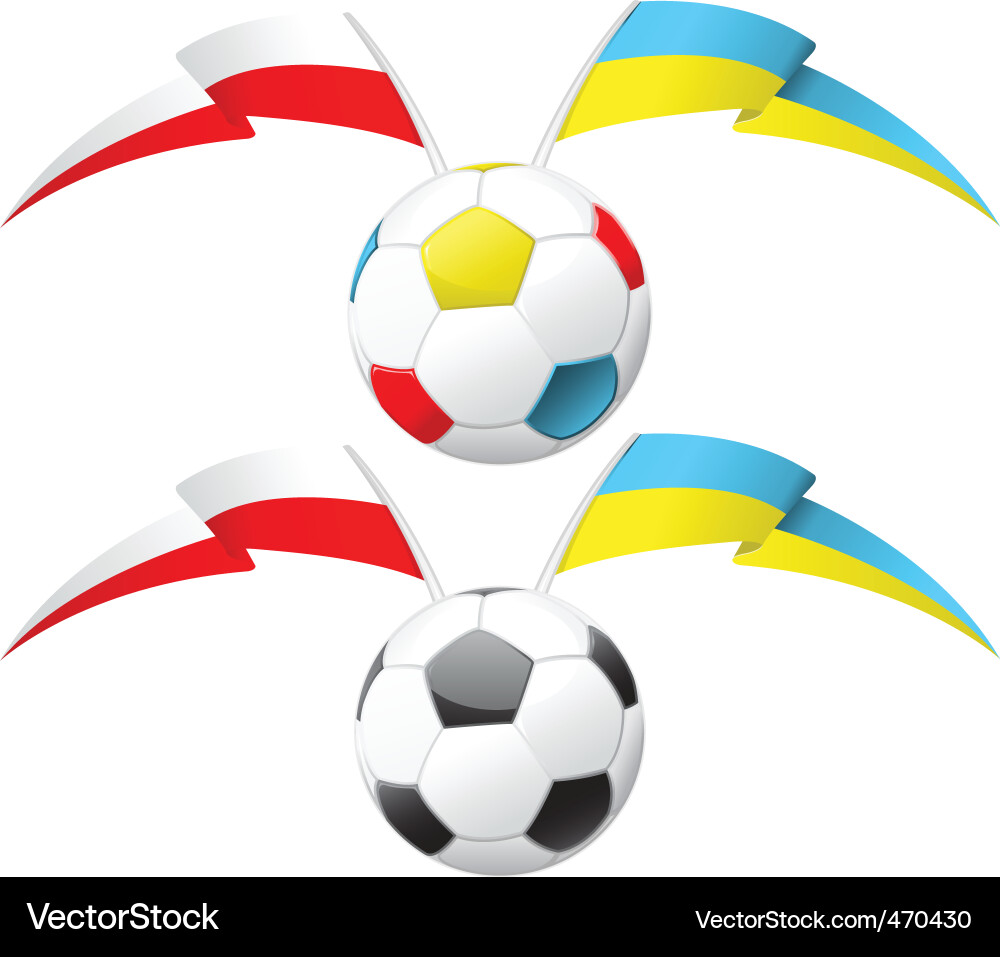 Euro soccer ball Royalty Free Vector Image - VectorStock