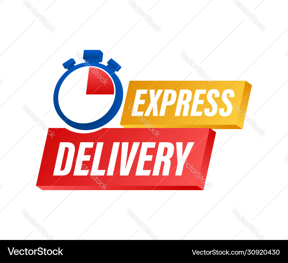Express delivery service fast time order Vector Image