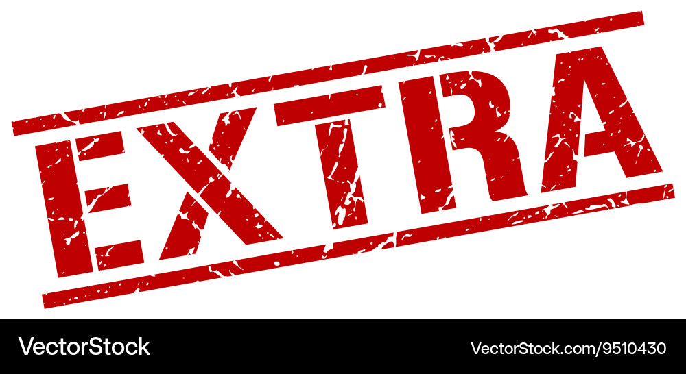 Extra stamp Royalty Free Vector Image - VectorStock