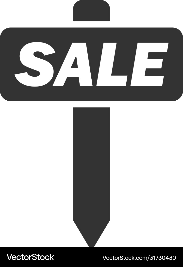 For sale icon flat Royalty Free Vector Image - VectorStock